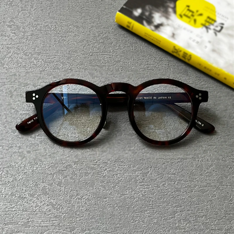 Japanese-Handmade-Round-Prescription-Eyeglasses-Frame-Men-Vintage ...