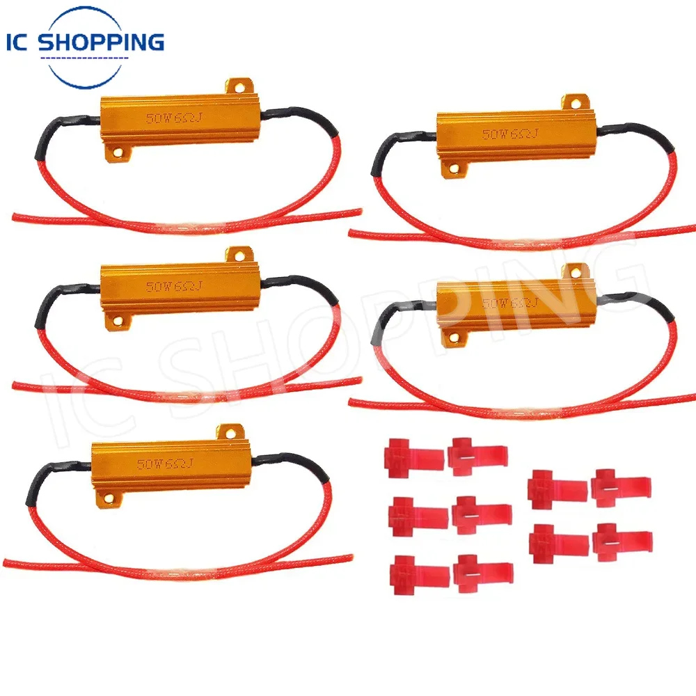 Automotive-LED-Tail-Light-Resistor-50W-Aluminium-Power-Resistor-12V-6R ...