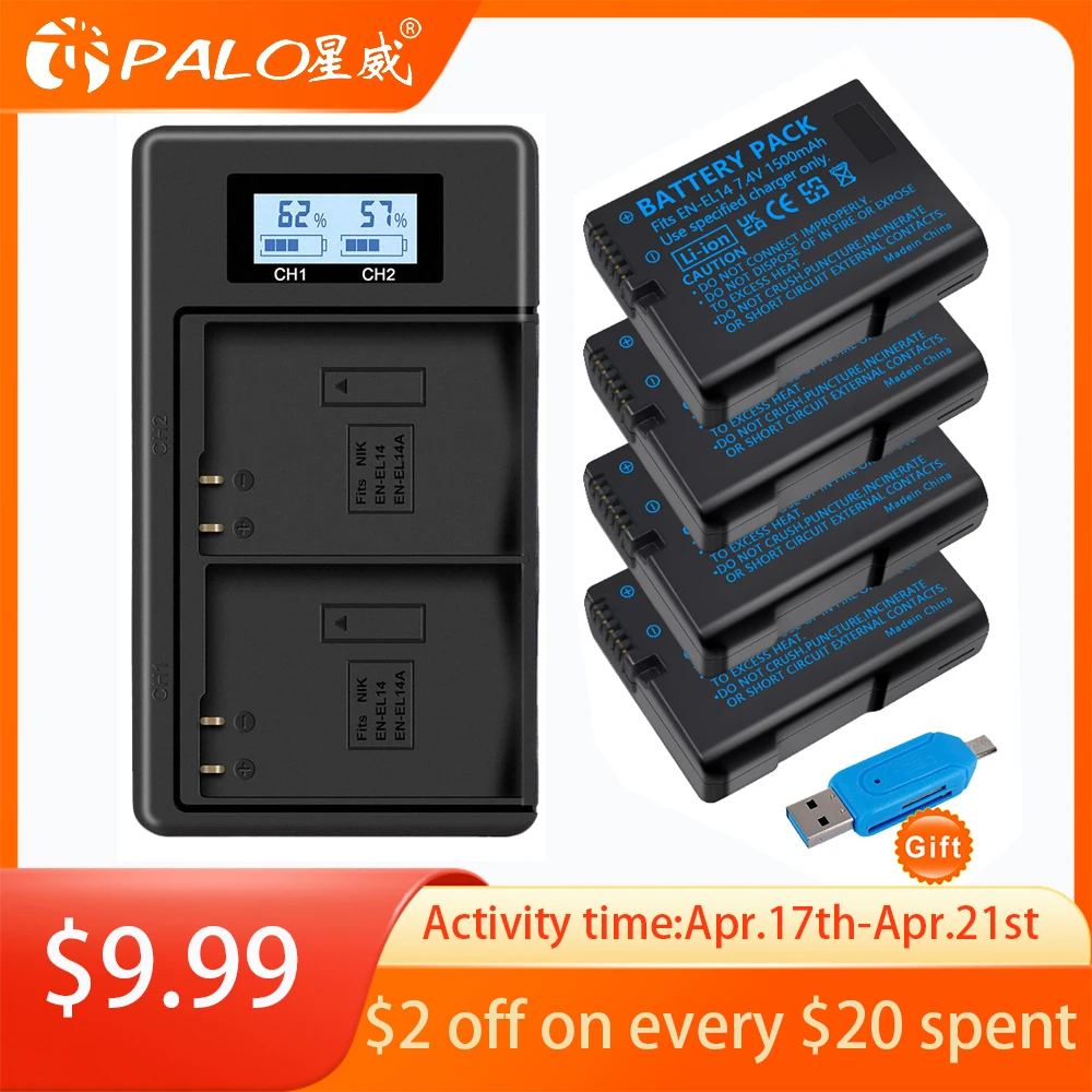 En-el14 Battery Nikon D3100 D3200 D3300 | En-el14 Nikon D3100 D5100 ...