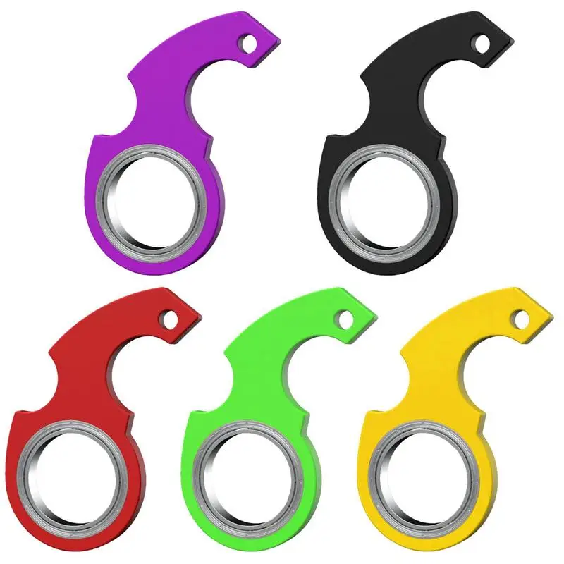 Keychain-Spinner-Stress-Toy-Metal-Fidget-Toys-Kid-Fingertip-Spinning ...