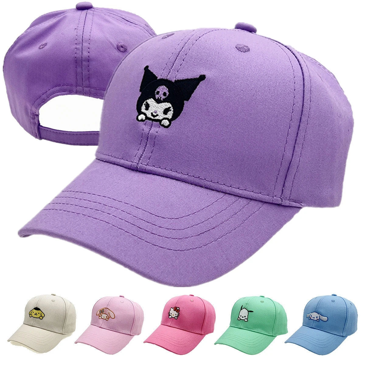 New Children's Sanrio Hello Kitty Kuromi Cap Cotton Cartoon Cinnamoroll ...
