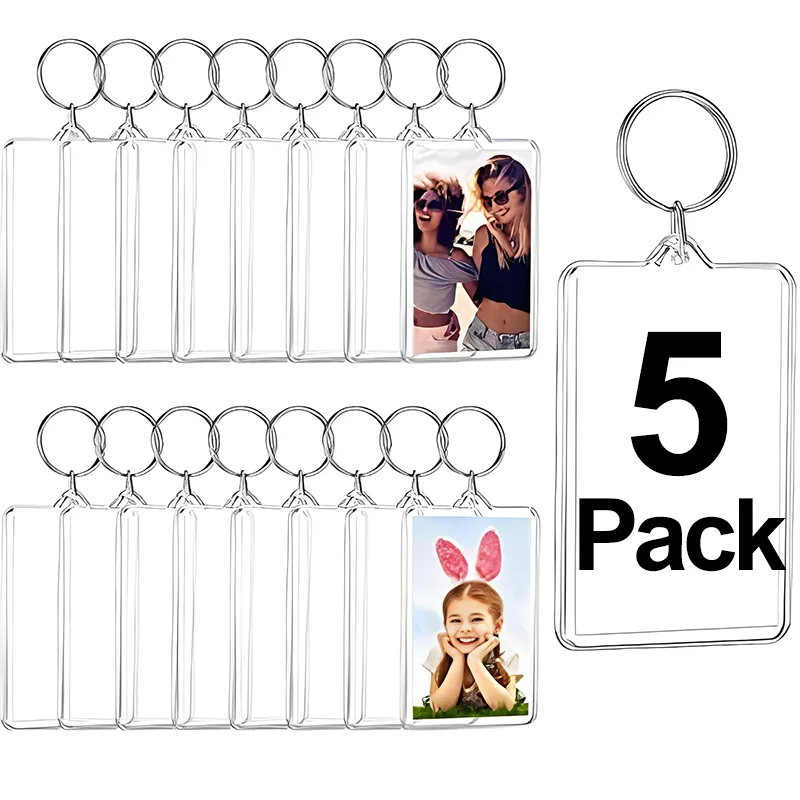 1-5pcs-Acrylic-Photo-Frame-Keychain-Photo-Insert-Clear-Acrylic-Picture ...