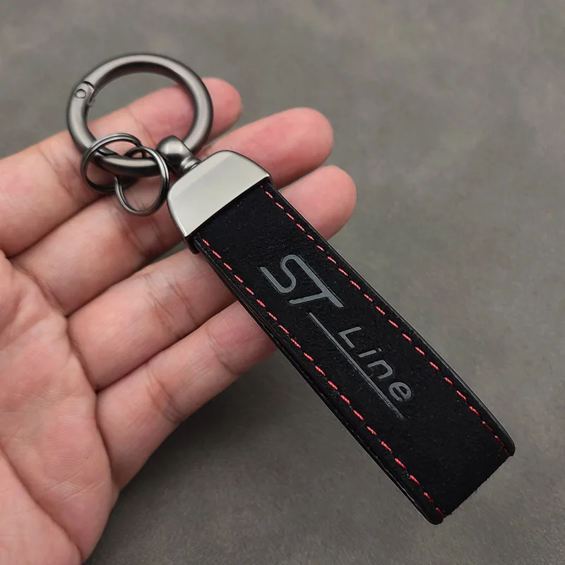 2023-Suede-Leather-Men-Luxury-Women-Car-Keychain-For-Ford-Puma-Mondeo ...