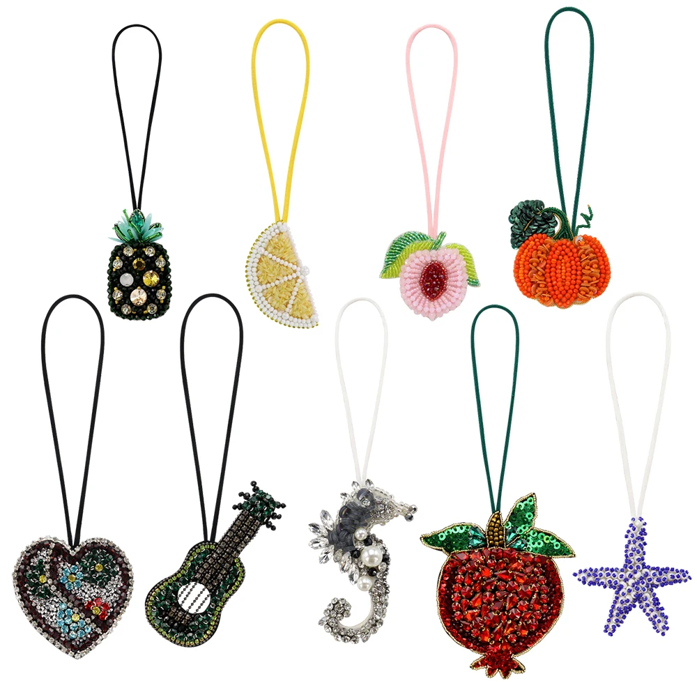 Beaded Patch Sequin Rhinestones Fruits Butterfly Fish Seahorse Pearls ...