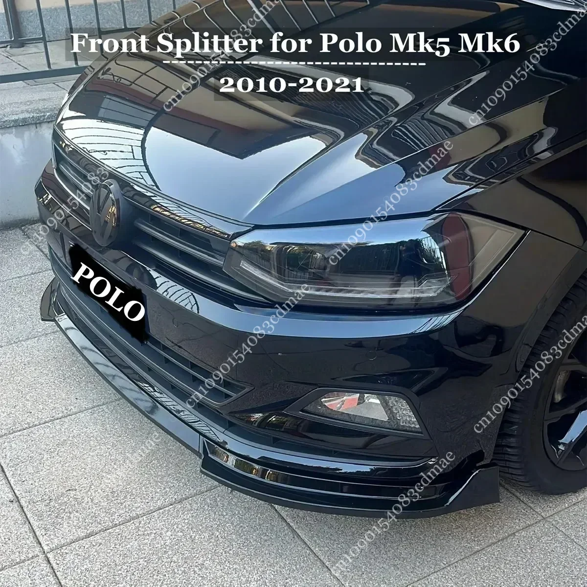 Front Bumper Splitter Lip 3Pcs for VW Polo MK5 MK6 Standard TSI TDI ...