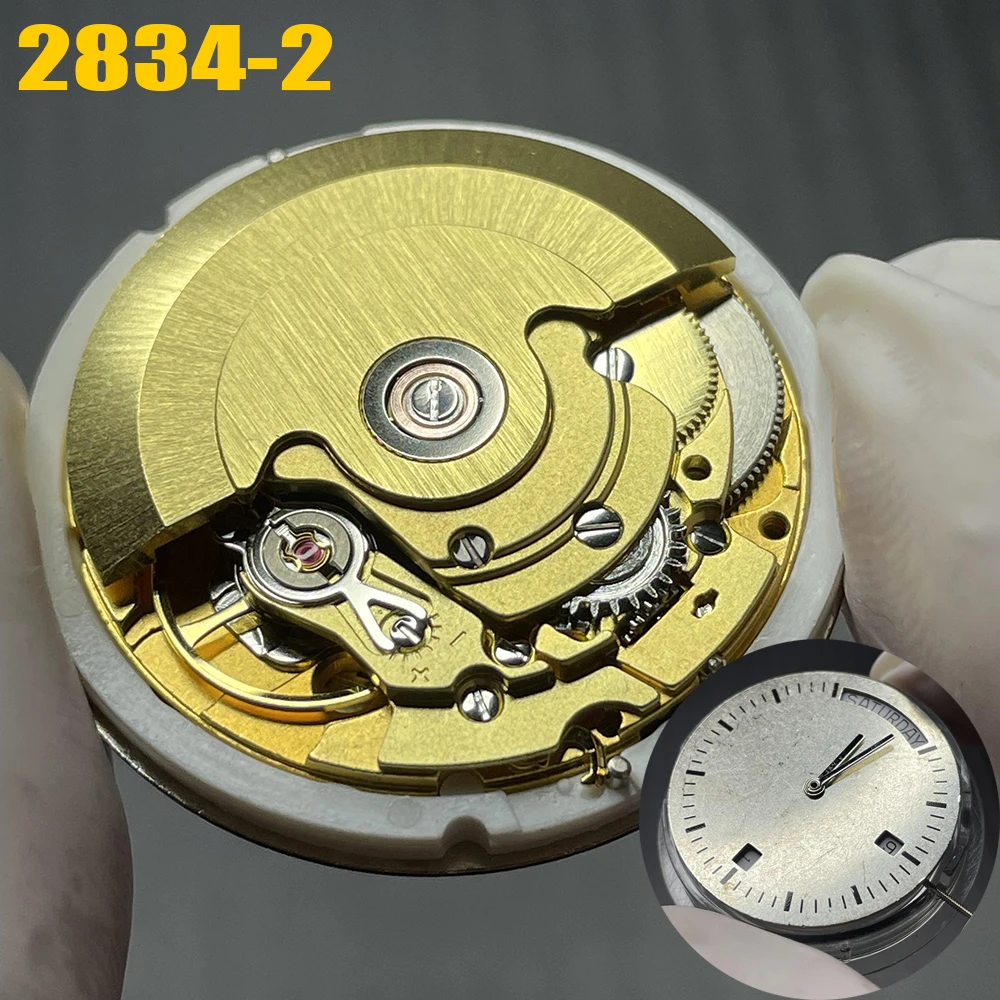 Mod Replace ETA 2834-2 Golden Automatic Mechanical Movement Day-Date Display Modification DT ...