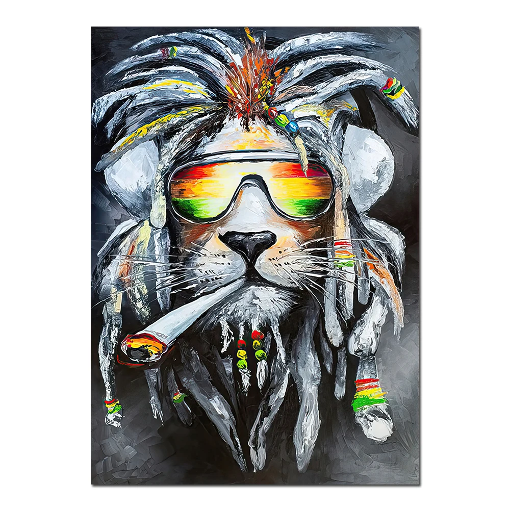 Rasta Lion Poster