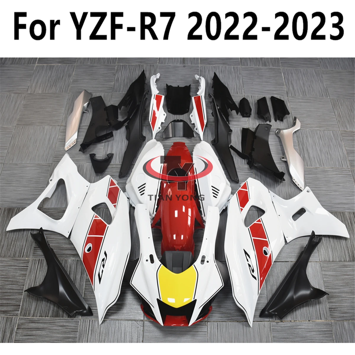 Bodywork-Cowling-Injection-Customize-For-YZF-R7-2022-2023-white-red ...