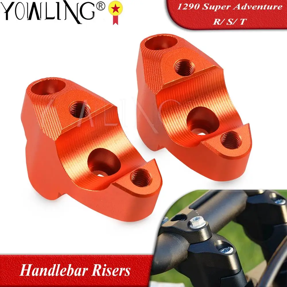 Motorcycle 28.6mm Handlebar Risers Height Increase Clamp Riser Mount ...