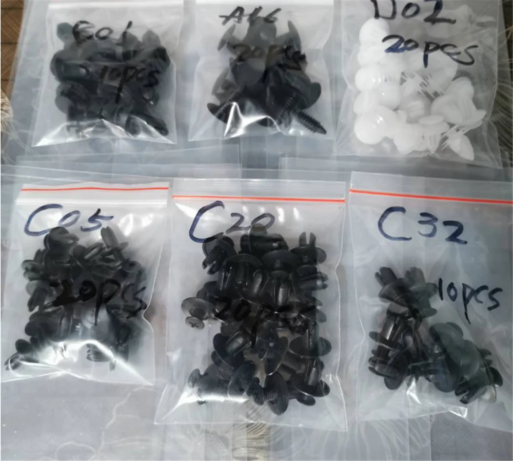 6 Size 100pcs Auto Fastener Clip Mixed for SUBARU LEGACY Forester ...