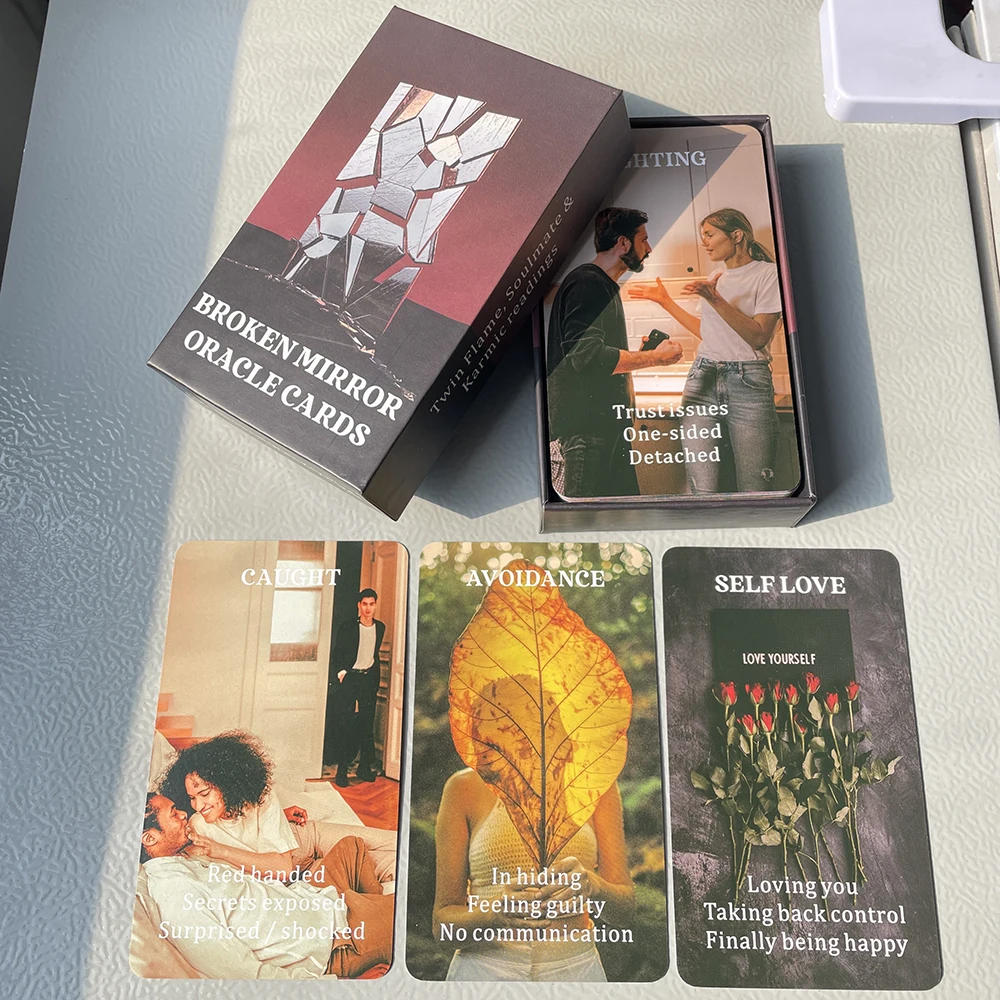 12x7cm-Broken-Mirror-Oracle-Cards-in-Box-Tarot-Deck-for-Beginners-with ...