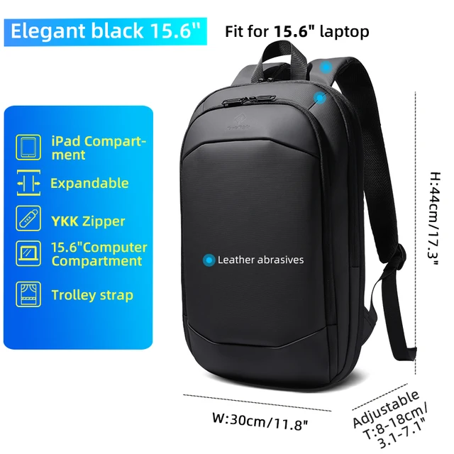 Heroic Knight Men's Backpack 17.3 Inch Waterproof Expandable Business ...