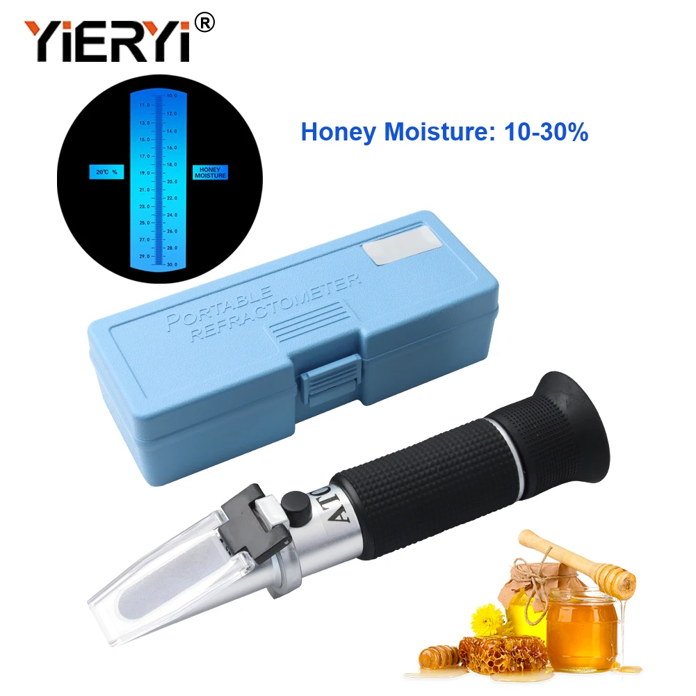 Yieryi-Handheld-10-30-Water-Honey-Brix-Refractometer-for-Honey-Sugar-Concentration-ATC-Honey ...