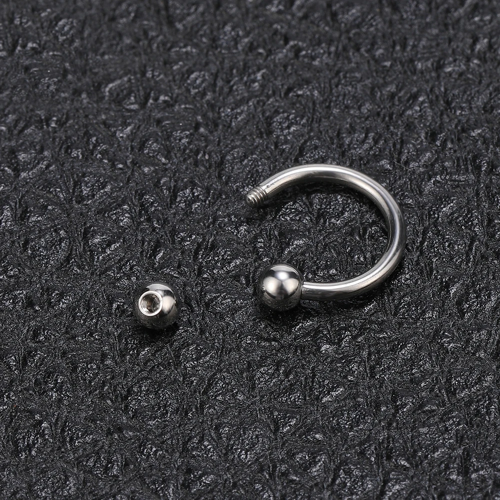 Piercing au nez,Rose gold-10MM--Ensemble de 5 Piercings de nez en acier ...