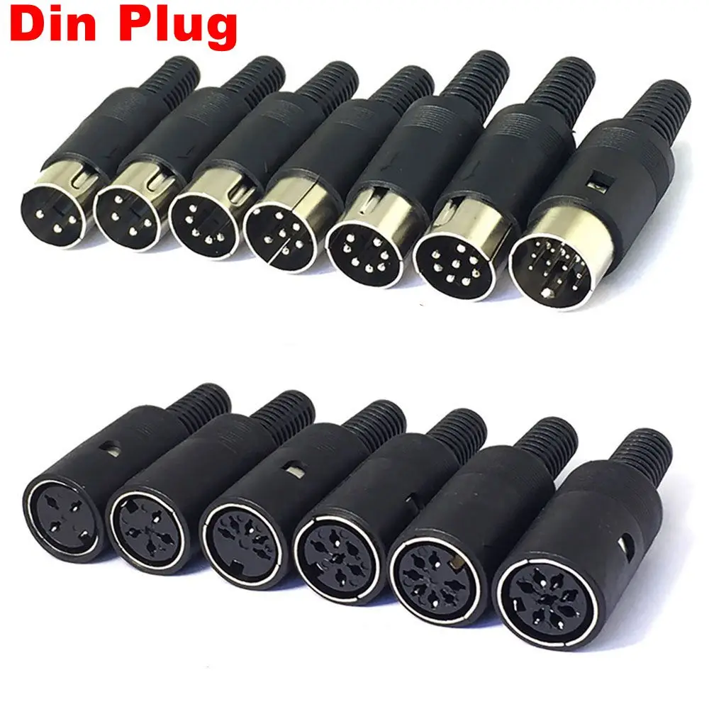 1pcs-Male-Plug-Female-Keyboard-Solder-S-MIDI-Socket-DIN-Connector-Plug ...
