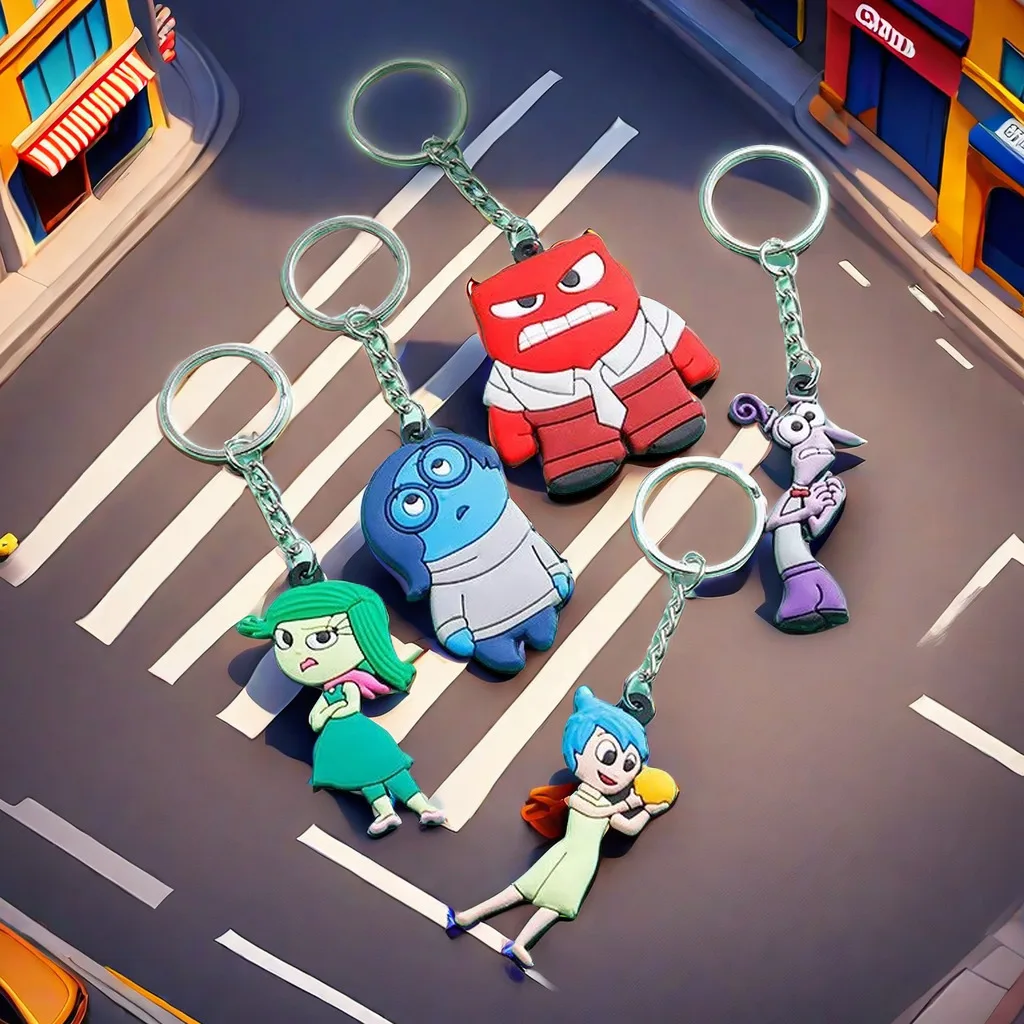 Miniso-Llavero-de-goma-suave-de-Pvc-llaveros-con-tem-tica-de-Inside-Out ...