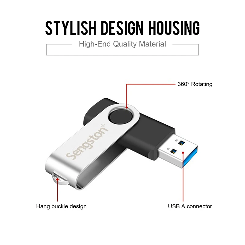 New Arrival Rotation Usb Flash Drive Metal 3. 0 Memory Stick 64gb Usb ...