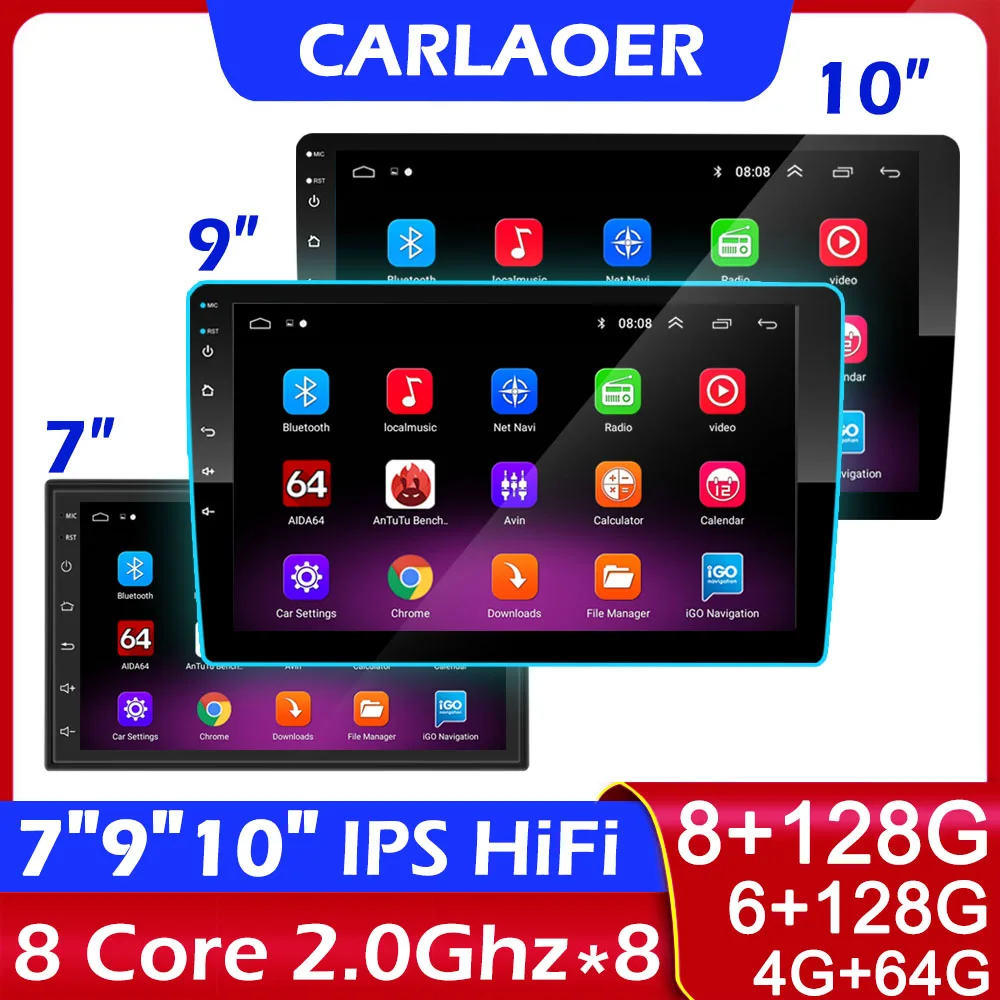 Car Radio 2 din 7 9 10″ Android Multimedia Player GPS WIFI Bluetooth ...