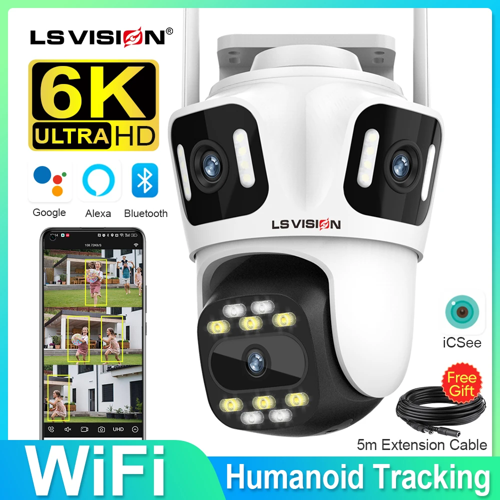 LS-VISION-6k-HD-Wifi-Camera-Outdoor-12MP-3-Screen-AI-Auto-Tracking-IP ...
