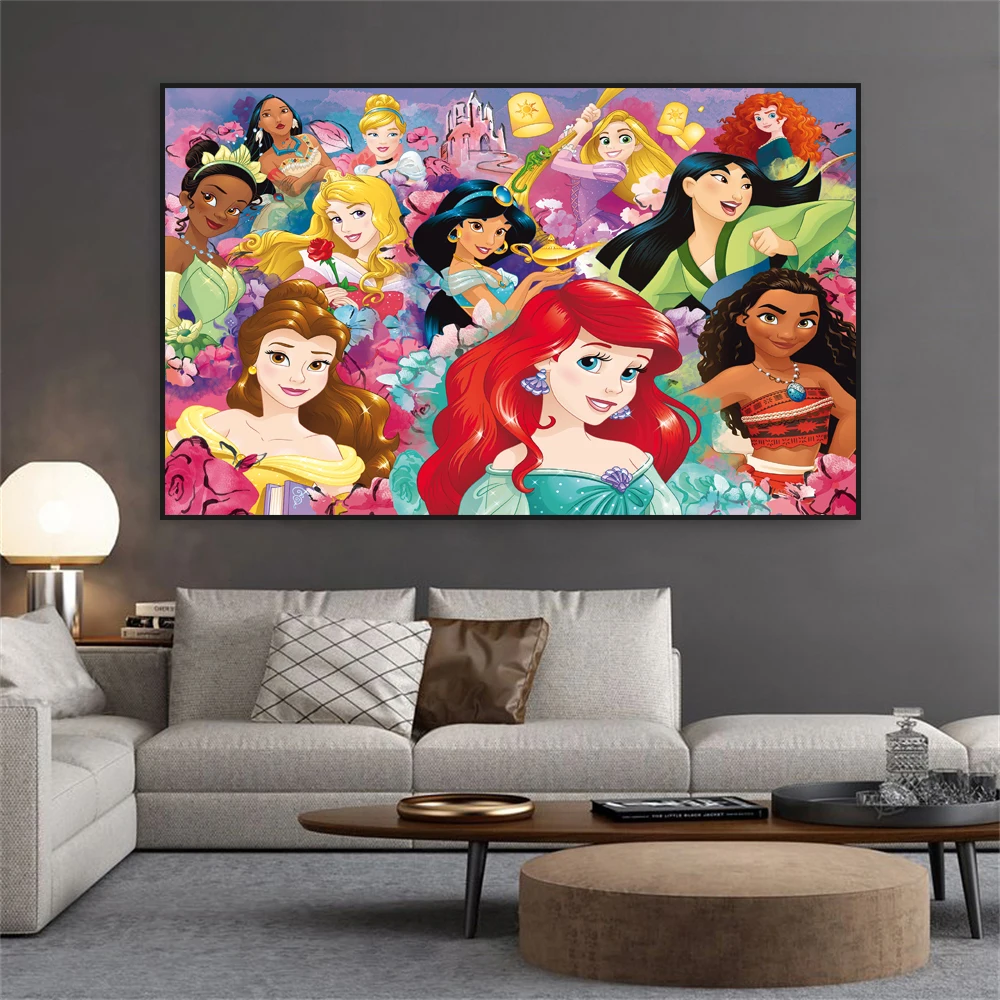 Disney-Cartoon-Canvas-Painting-Disney-Princess-The-Little-Mermaid-Ariel ...