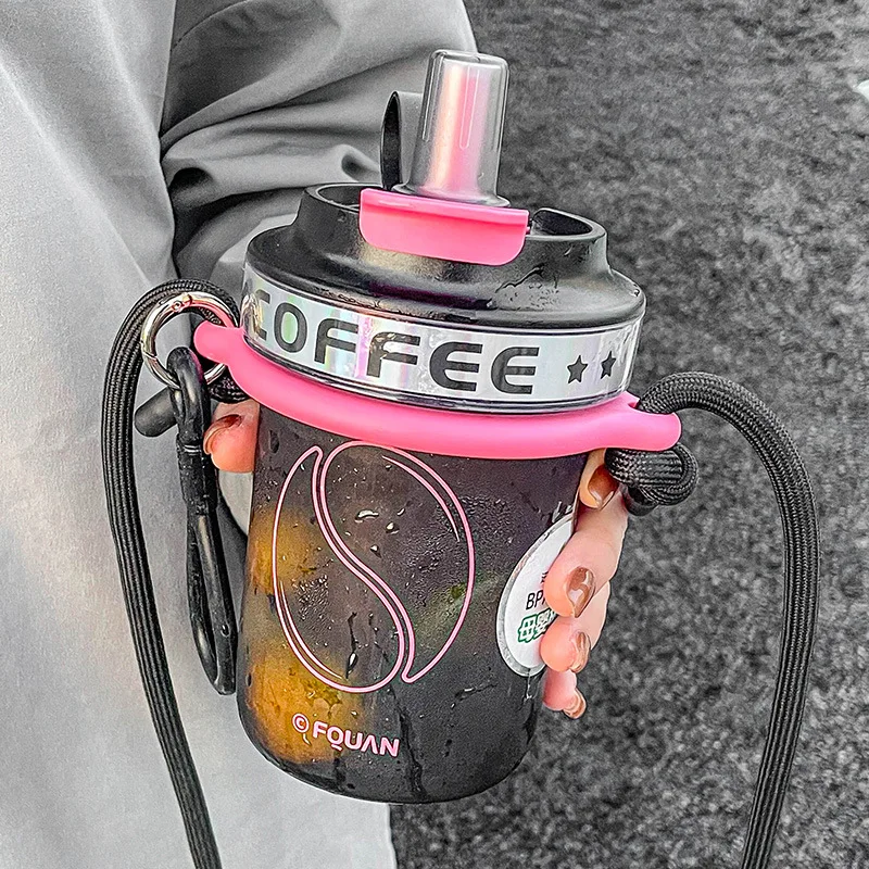 580Ml-Office-Personalized-Water-Cup-with-Straw-Water-Cup-Ladies ...