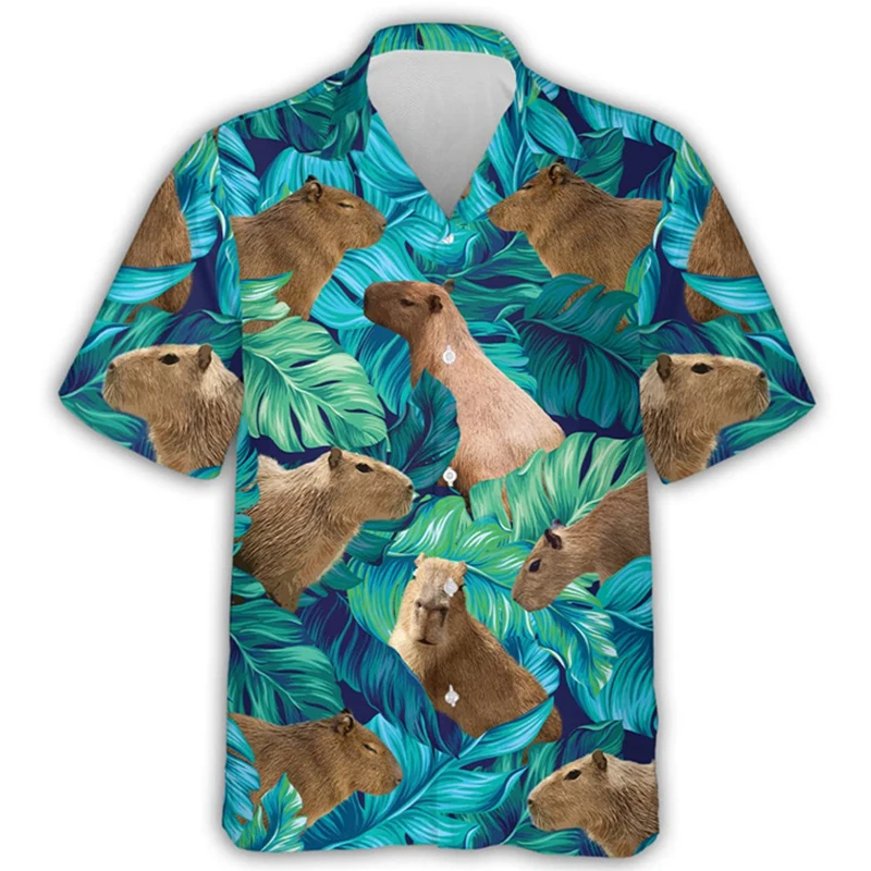 Camisas-gr-ficas-de-Capybara-para-hombres-ropa-con-estampado-3D-camisa ...