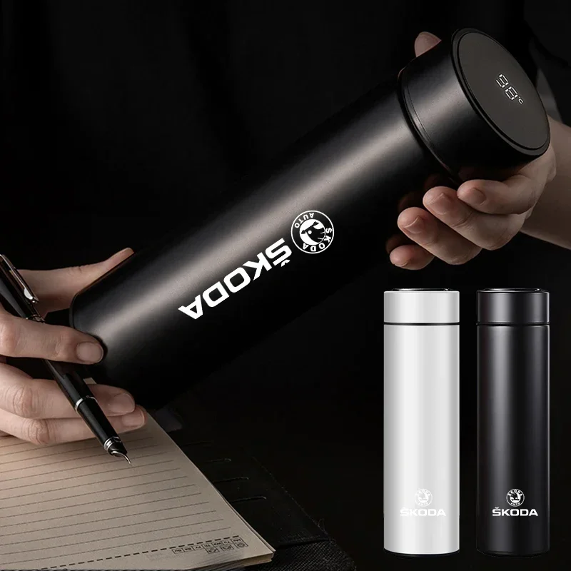 500ml Car Insulated Cup Water Cup Coffee Tea Thermos Mug For Skoda ...