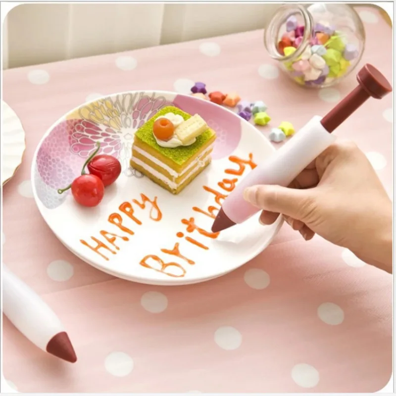 1-Piece-Kitchen-Fashion-Silicone-Mounting-Pen-Plate-Pen-Cake-Cookie ...