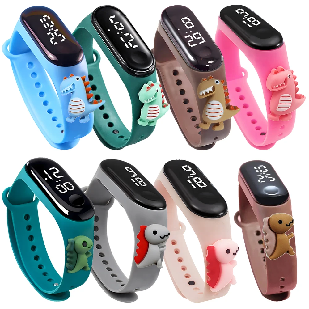 Cartoon Dinosaur Toys Children LED Smart Watch Waterproof Outdoor ...
