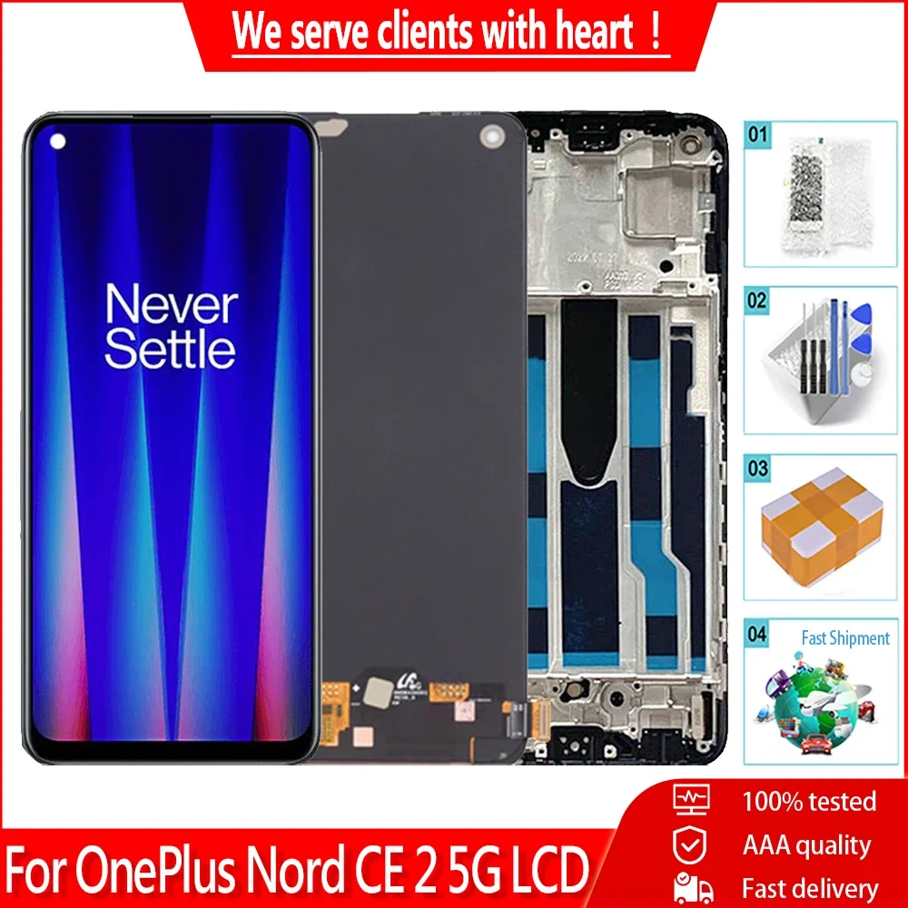 Original 6.43" For OnePlus Nord CE 2 5G LCD Display Touch Screen ...