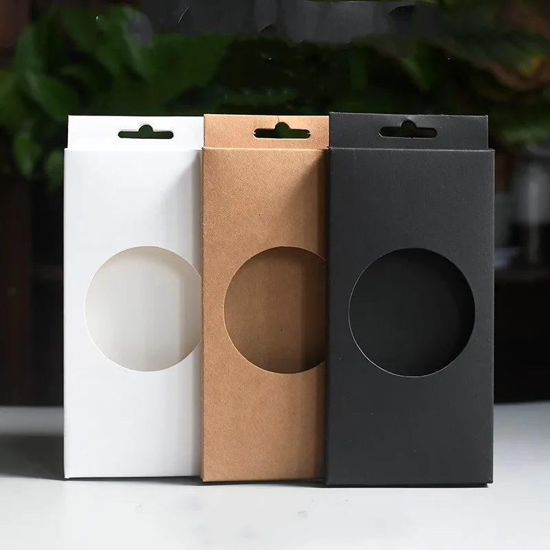 50pcs-Blank-Paper-Phone-Case-Box-With-Round-Hollow-Window-Universal ...