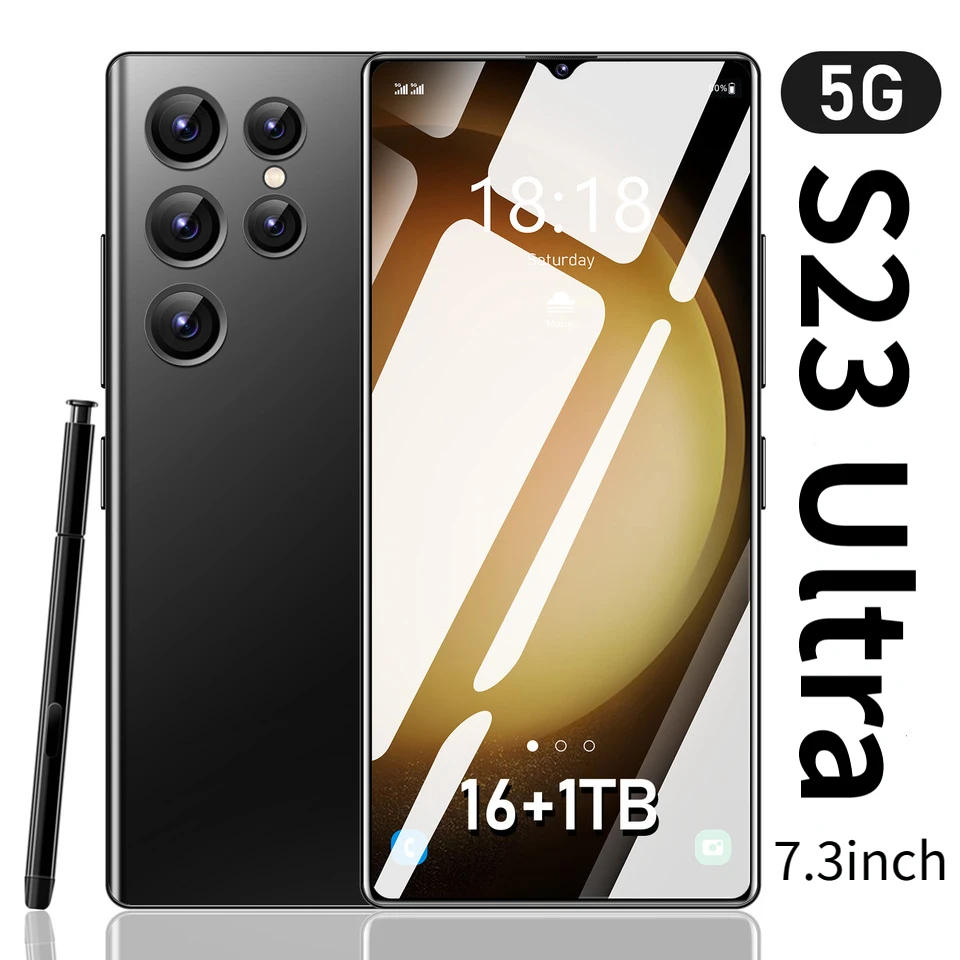 Teléfono Inteligente S23 Ultra, Smartphone con pantalla completa de 7,3 pulgadas, 4G, 5G ...
