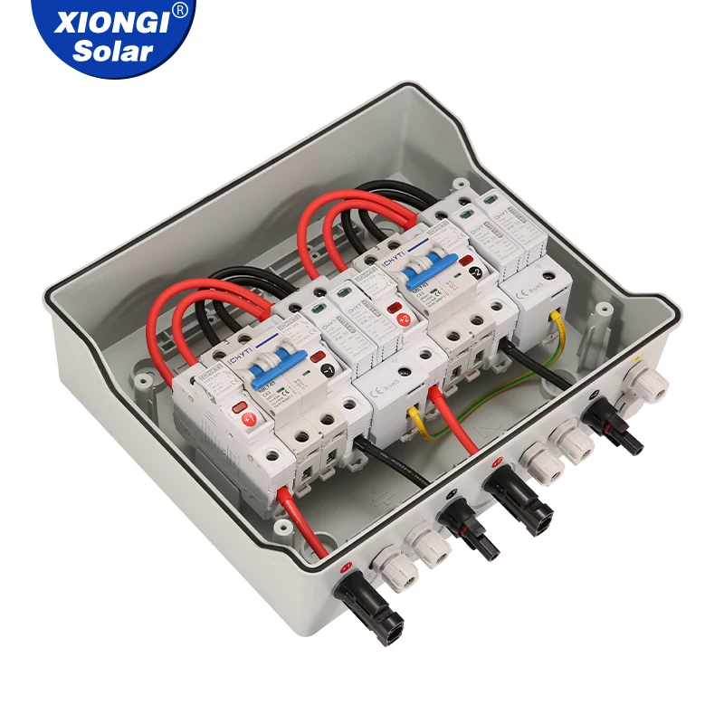 600V 2 in 2 out DC PV Combiner Box for Solar Panel With Lightning ...
