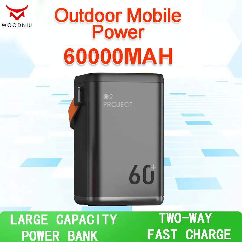 60000mAh Outdoor Large Capacity Power Bank, Two way Fast Charging 36W ...