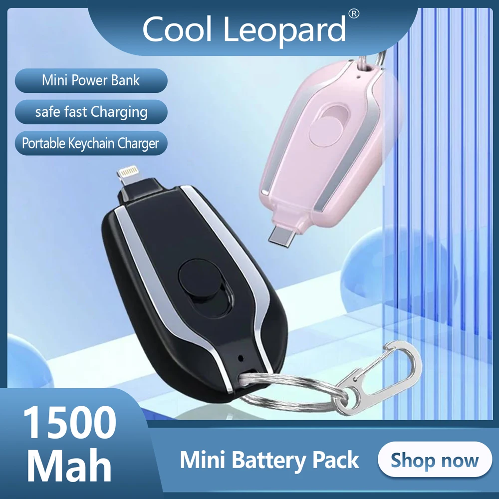 1500mAh-Portable-Keychain-Charger-Type-C-Fast-Charging-Power-Banks-Mini ...