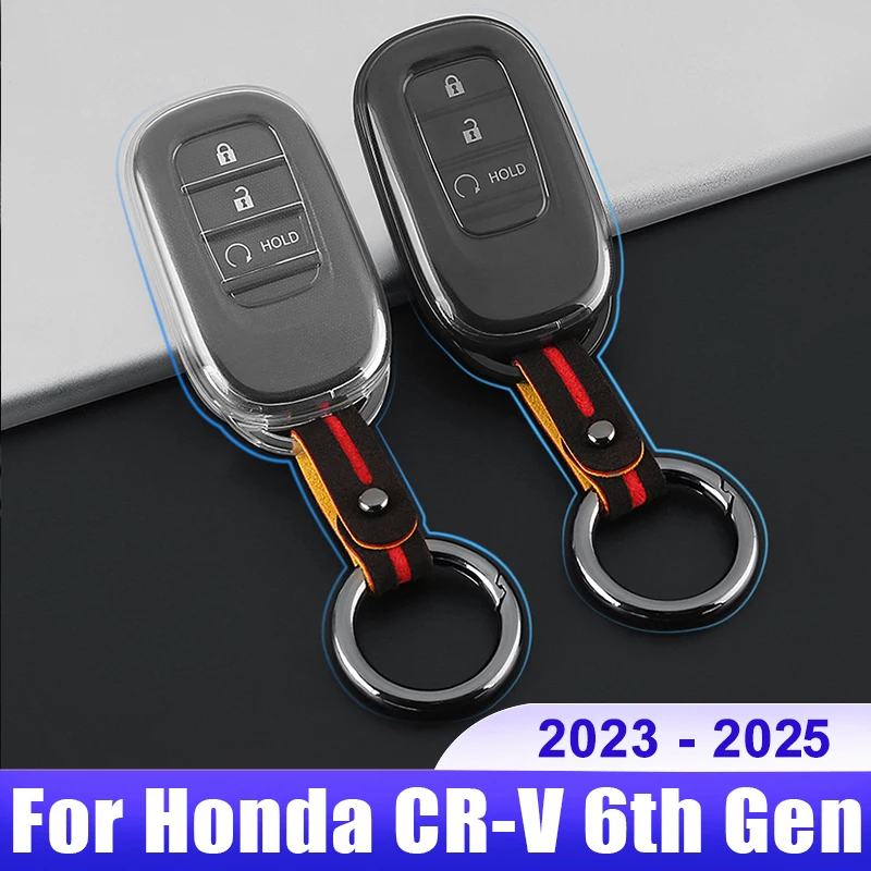 For Honda CRV 6th Gen 2023 2024 2025 / CR-V Hybrid Transparent TPU Key ...
