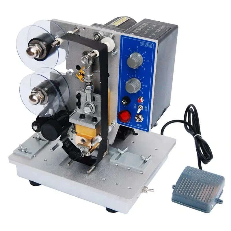 220V 150W Ribbon Date Coding Printing Machine Automatic Hot Stamp Machine Ribbon Coding Date ...