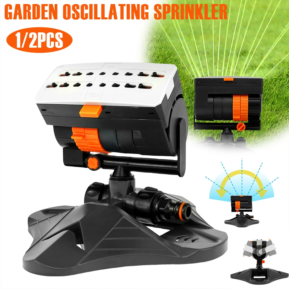 1-2-Pcs-Adjustable-Garden-Oscillating-Sprinkler-180-Rotating-Outdoor ...