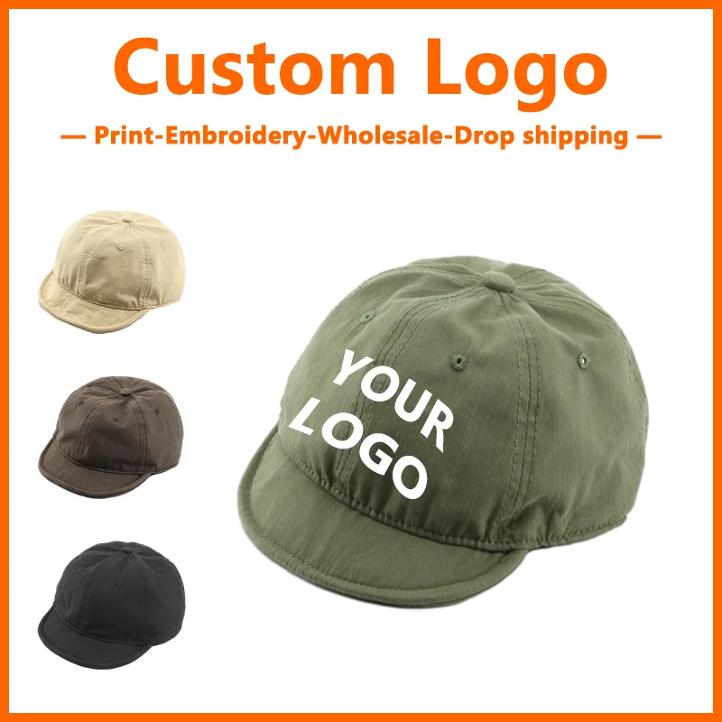 Custom-Embroidery-Short-Eave-Hats-for-Men-and-Women-Baseball-Cap-High ...