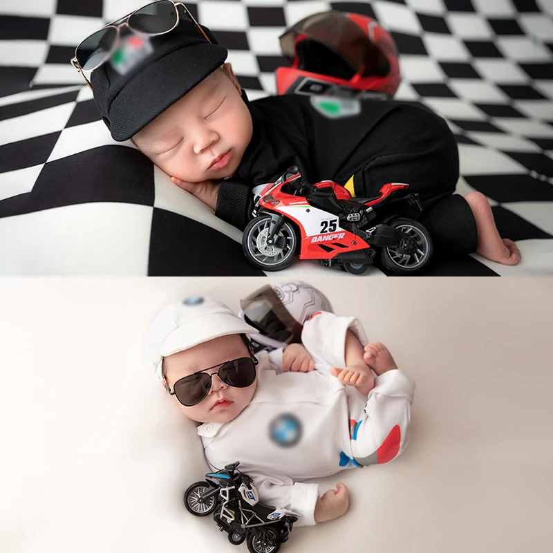 Newborn-Photography-Colthes-Baby-Boys-Racing-Costume-Caps-Motorcycle ...
