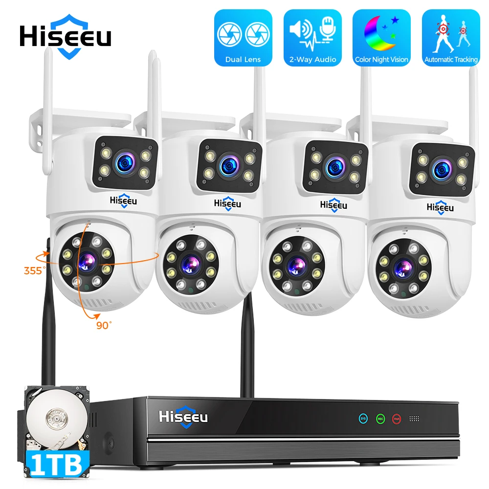 Hiseeu-6MP-WiFi-Dual-Lens-Camera-Security-System-Kit-3K-IP-Cameras ...