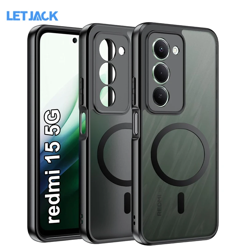 Funda Case for Redmi 15 15C 14C 13C A5 4G Luxury Matte Magsafe Magnetic ...