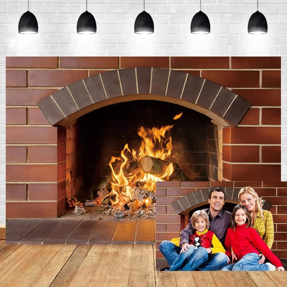 Burning-Firewood-Background-Winter-Christmas-Fireplace-Flames-Forest ...