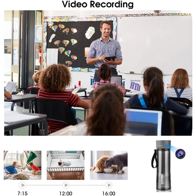 Mini Camera Full HD 750ml Water Botter Wifi Remote Monitoring Video ...