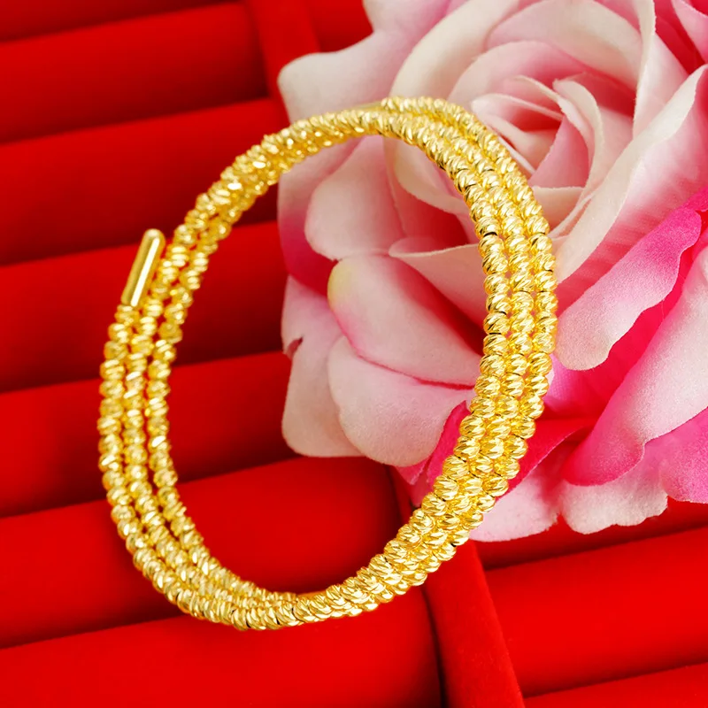 18K-Real-Gold-9999-Three-Lives-Exploding-Flash-Bouncy-Beads-Bracelet ...