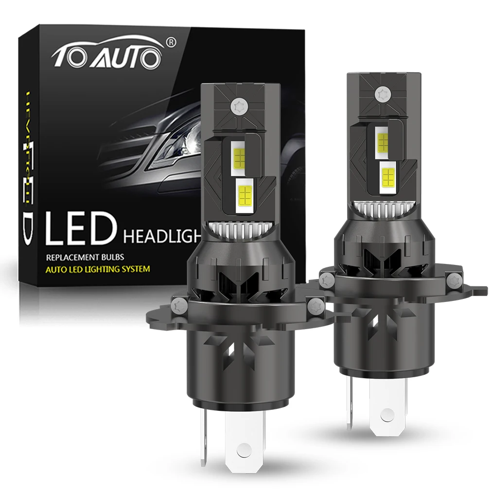 TOAUTO H4 LED 9003 HB2 Hi Lo Beam Car Headlight Bulbs HB3 Canbus Auto ...