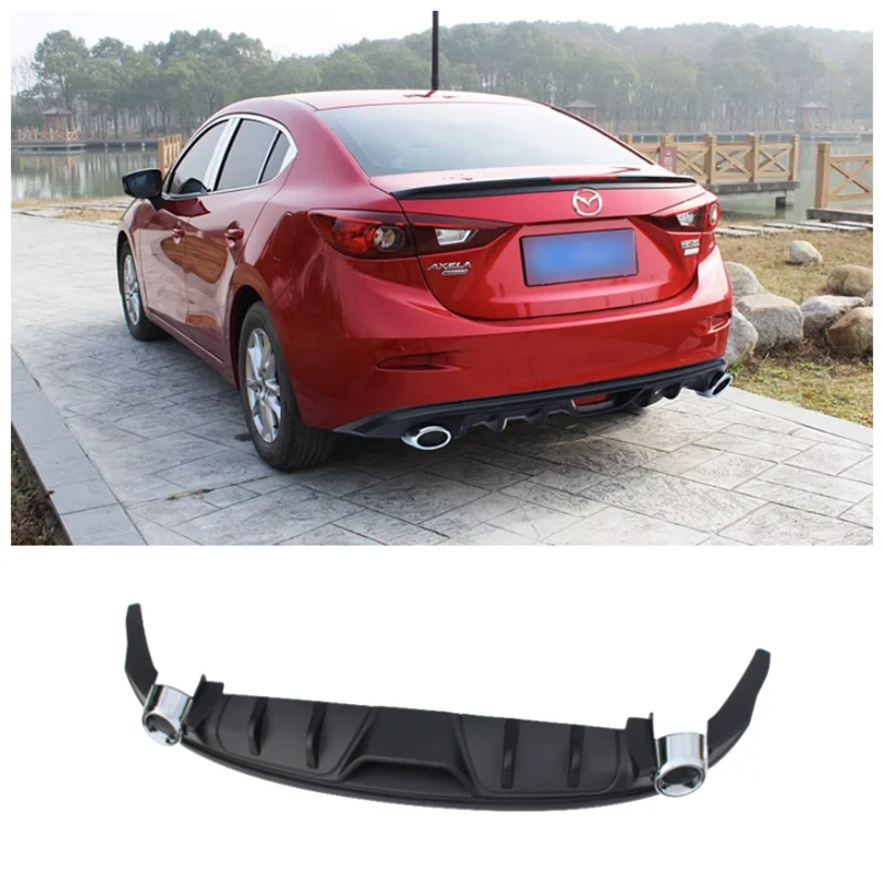 For Mazda 3 Axela 2014-2019 High Quality ABS Paint Trunk Bumper Rear ...