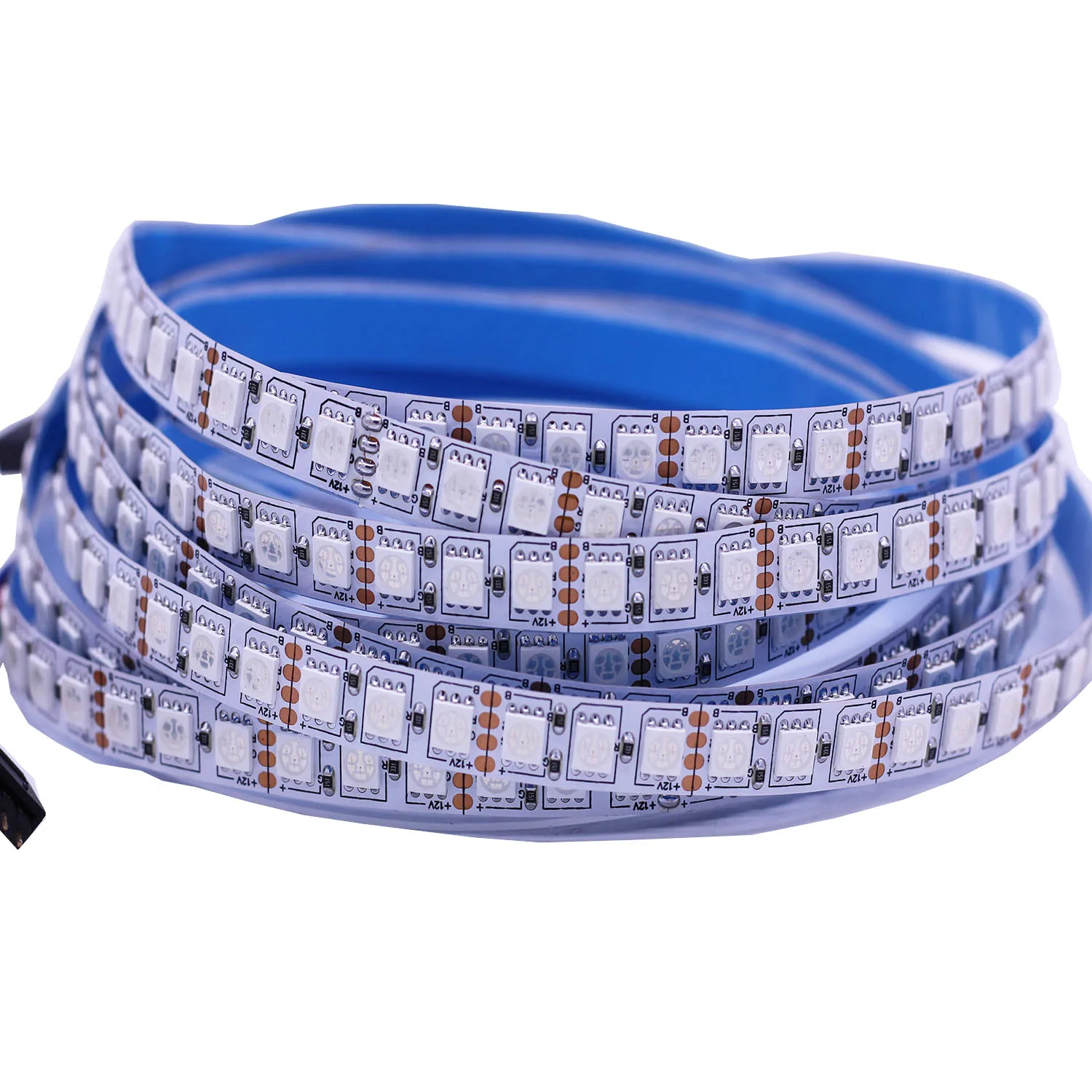 Dc12v 24v rgbw rgbww rgb cor 5050 led tira fita 600led/5m 120leds/m ...