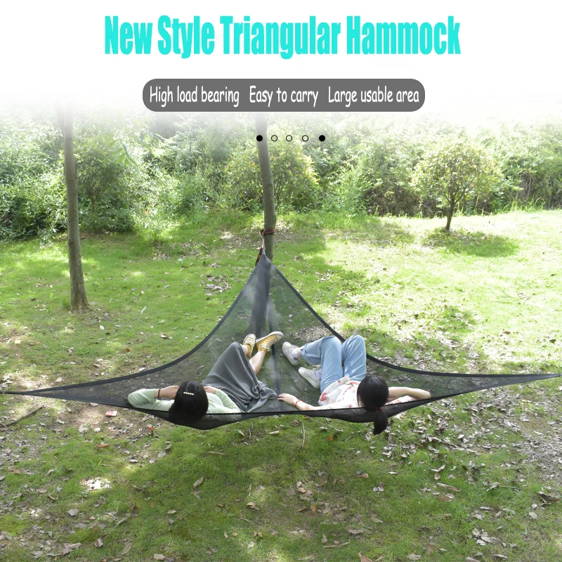 Triangle-Camping-Hammock-Giant-Folding-Aerial-Hanging-Mesh-Cloth-Bed ...