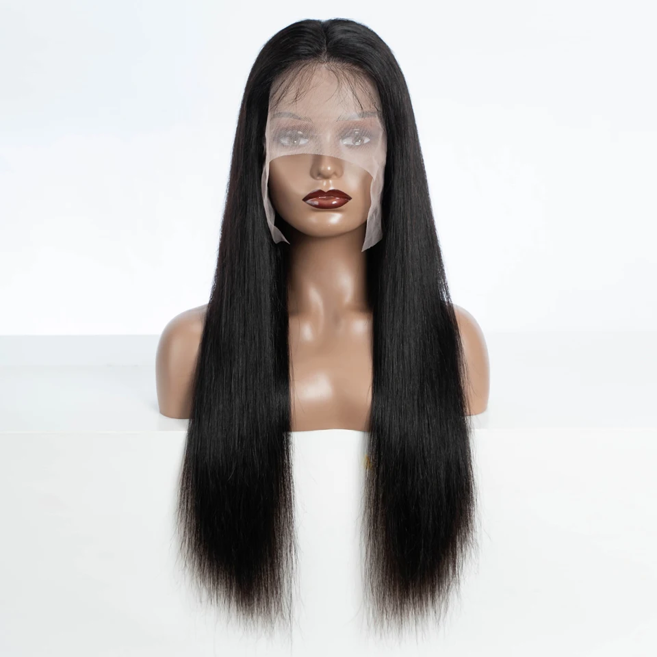 Perruque-Lace-Front-Wig-naturelle-br-silienne-Remy-cheveux-lisses-13x4 ...